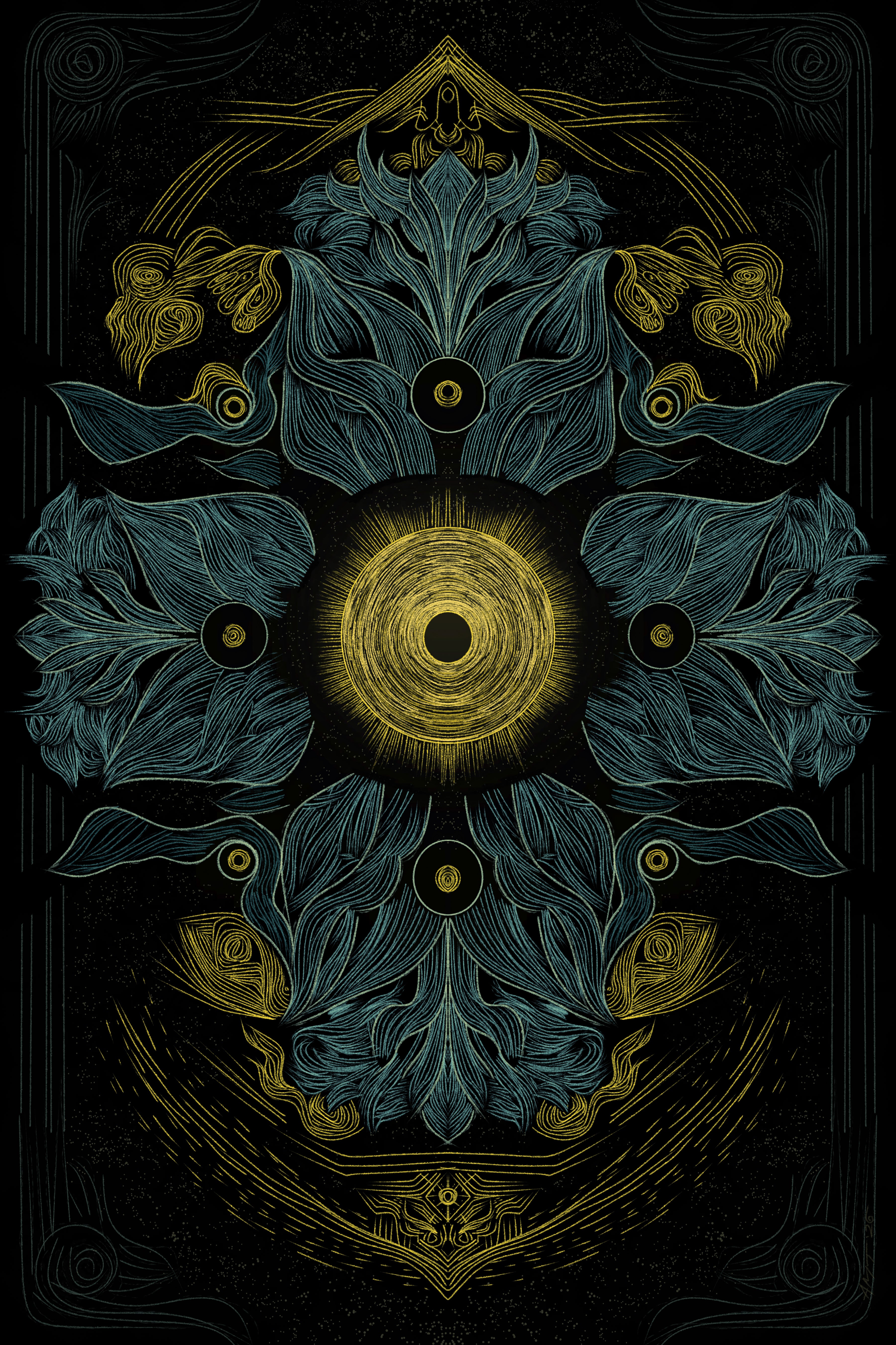 Solar Anthesis Art Print - Radiant Floral Poster – Angelo Michael Tursi
