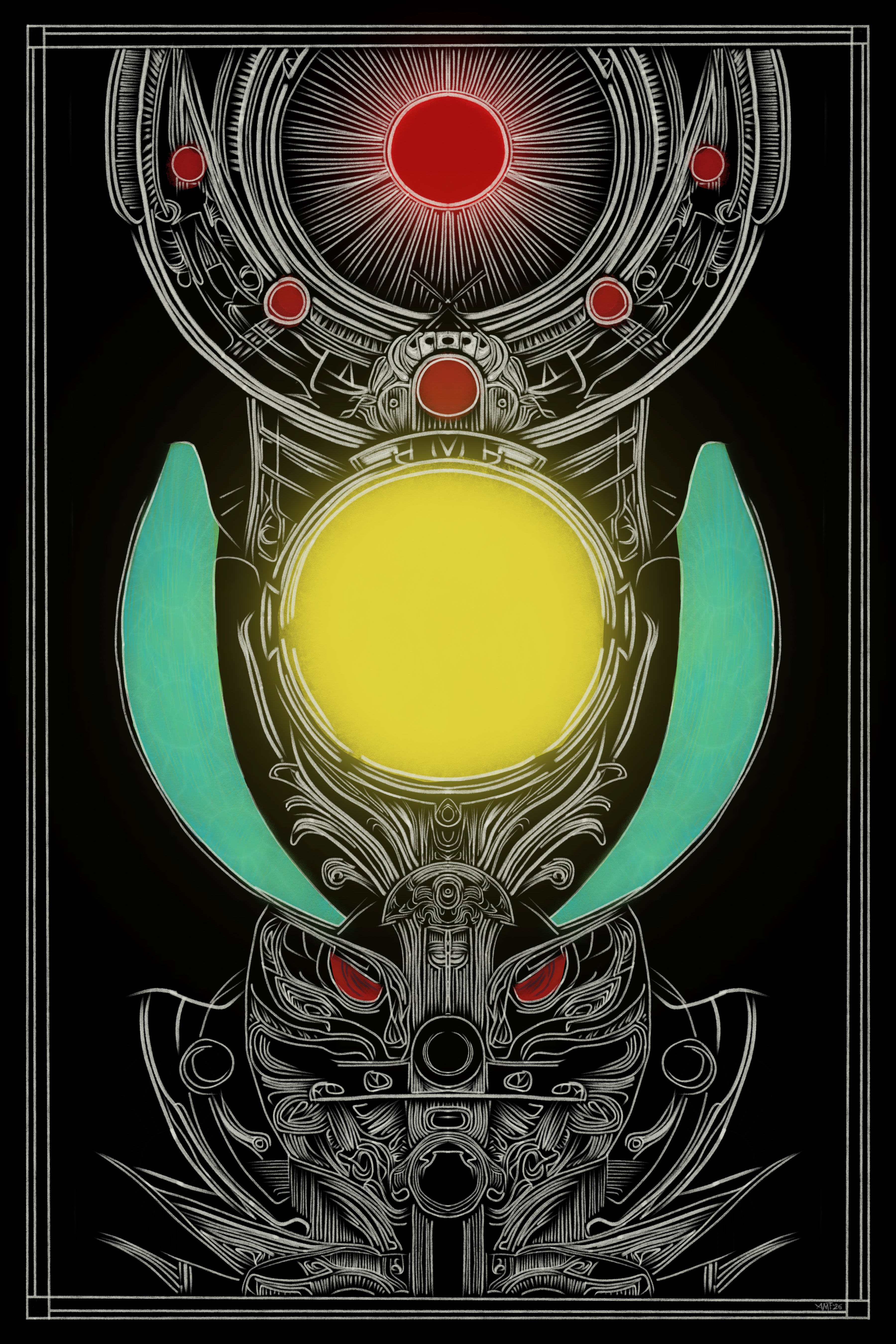 Moth Totem Art Print - Solar Sigil Mystical Poster – Angelo Michael Tursi